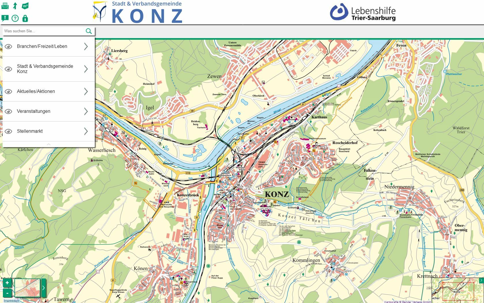Konz per App: Digitaler Stadtplan für iOS und Android - Stadt Trier ...